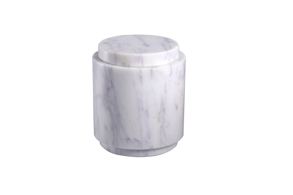 White Marble Canisters, two sizes – The Shop by Design Shop
